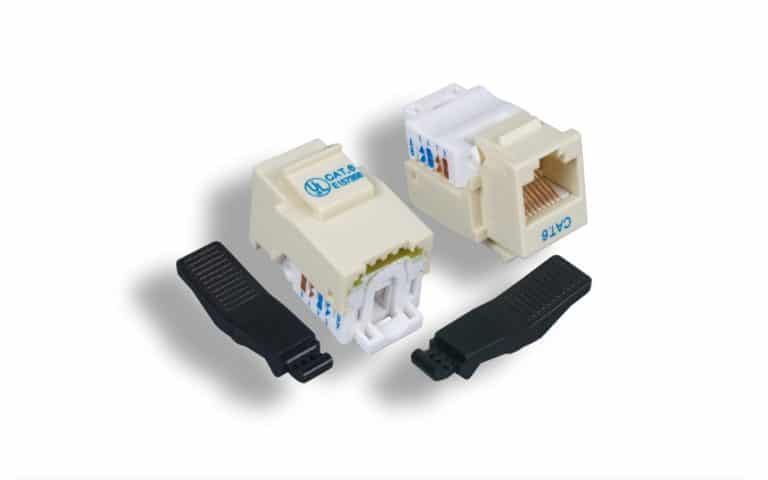Ivory Cat. 6 Tool-Less Keystone Jack – Denco Design Inc.